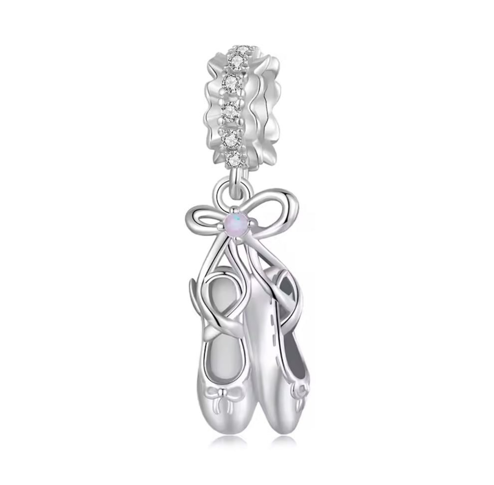 Ballet Shoes Charm – Purple Clover Jewelry