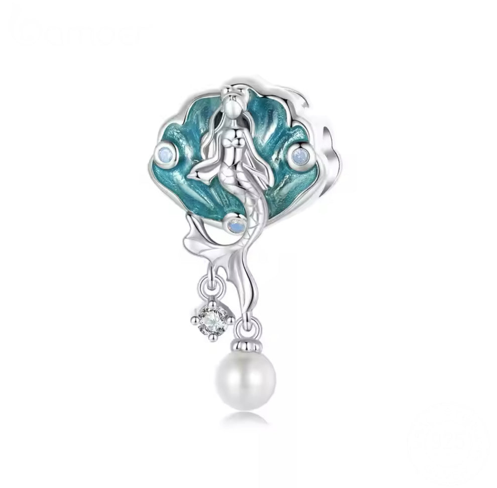 Mermaid Shell Charm – Purple Clover Jewelry