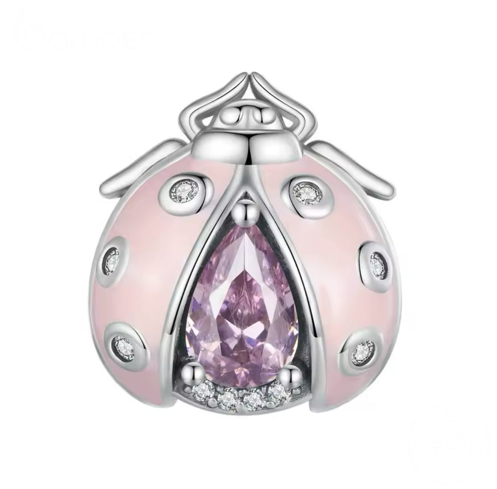 Pink Ladybug Charm – Purple Clover Jewelry